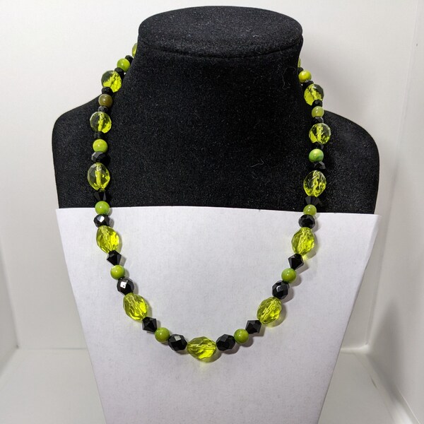 Lime Green Necklace - Etsy