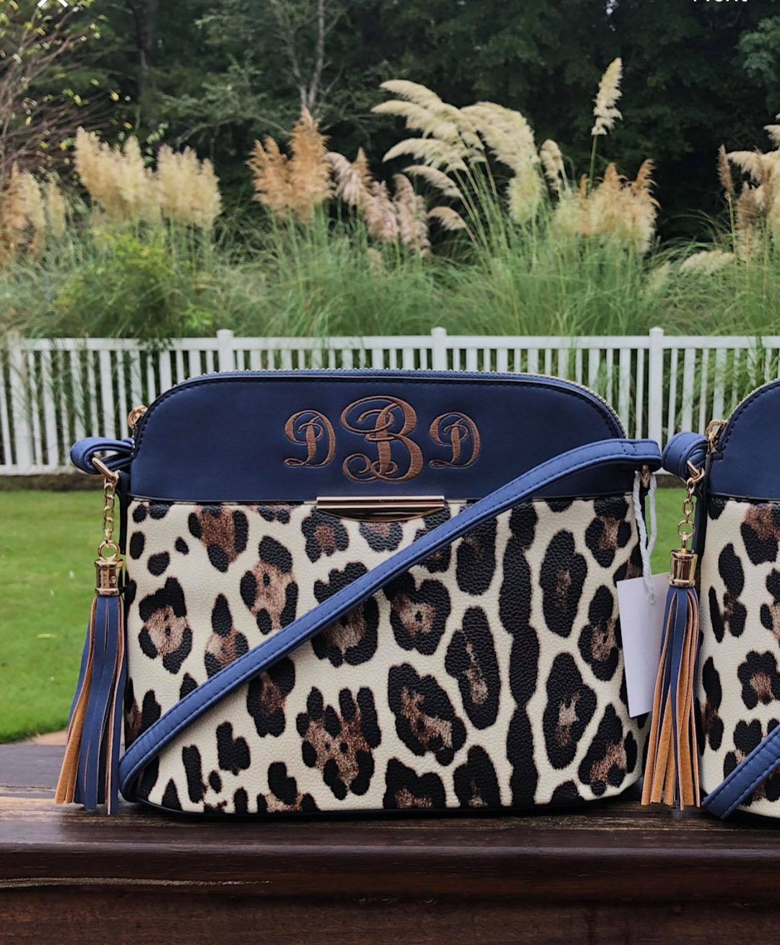 Monogram Leopard Crossbody Monogram Crossbody Leopard Purse - Etsy