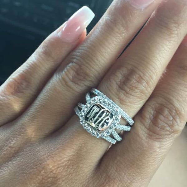 Monogram Ring - Etsy