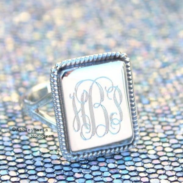 Shop Monogram Ring Online - Etsy