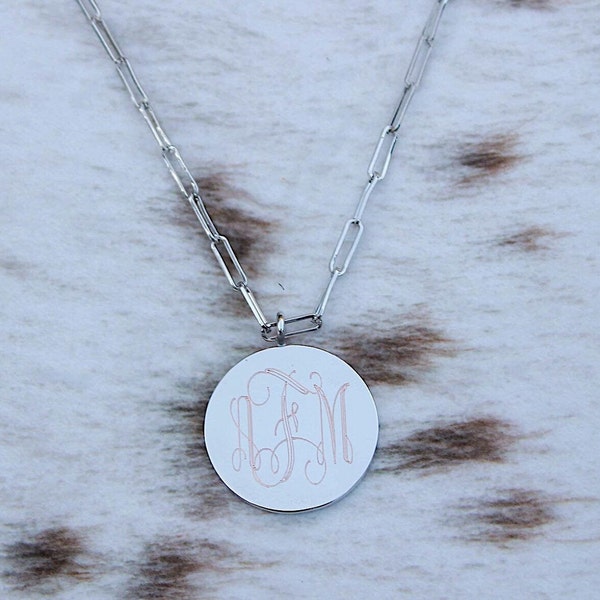 Monogram Necklace - Etsy