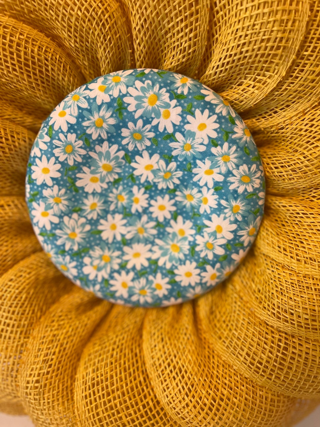 Fabric Wreath Center, Daisy Wreath Center, Sunflower Wreath Center ...