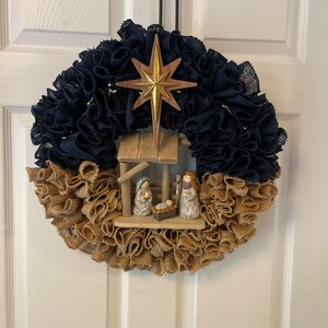 Nativity Wreath, Christmas Nativity Wreath, Christmas Wreath, Christmas ...
