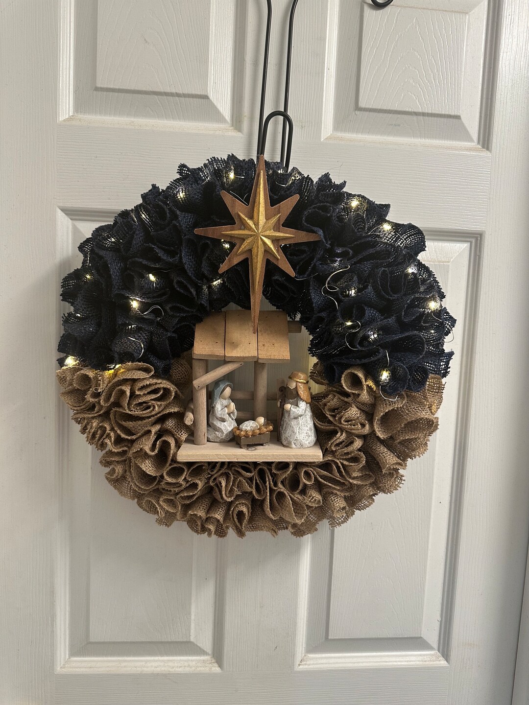 Nativity Wreath, Christmas Nativity Wreath, Christmas Wreath, Christmas ...