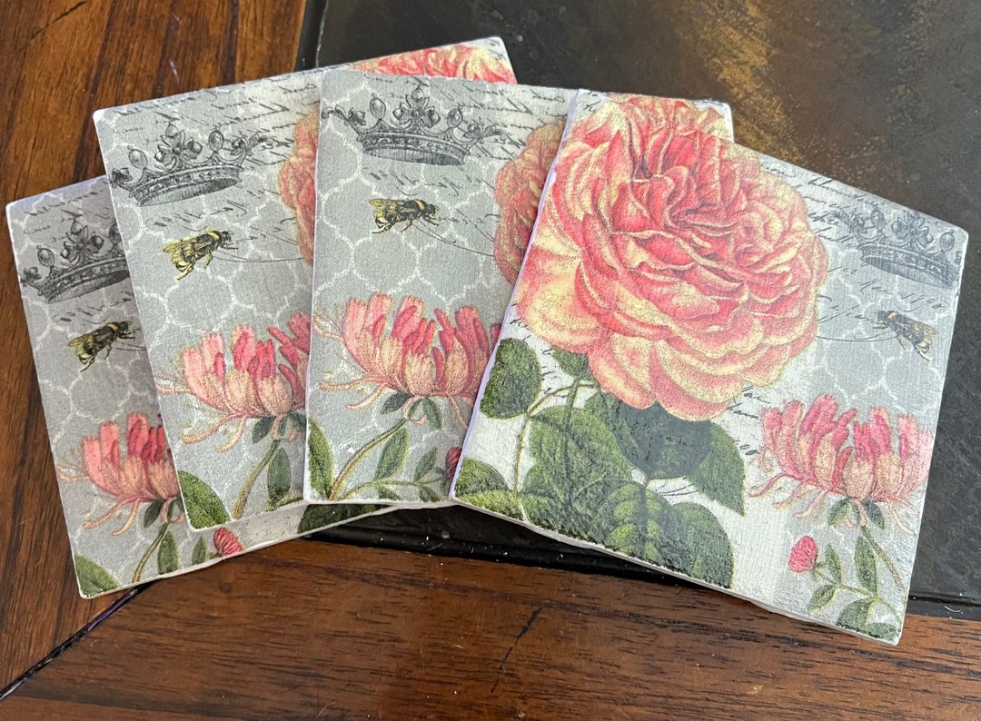 Coasters, Ceramic Tile Coasters, Decoupage Coasters, Kitchen Coasters ...