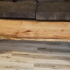 Spalted Maple Live Edge Coffee Table Handmade 56x22 Rustic Farmhouse ...