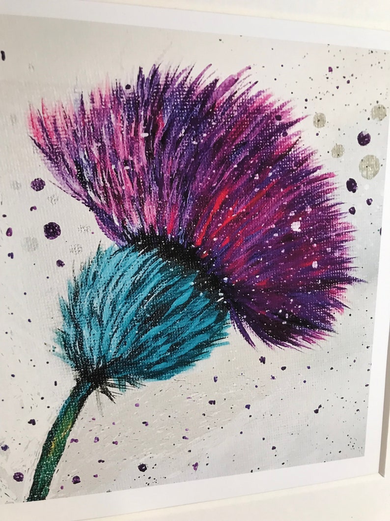 Scottish Thistle Art Print Contemporary Scottish Thistle Wall | Etsy UK