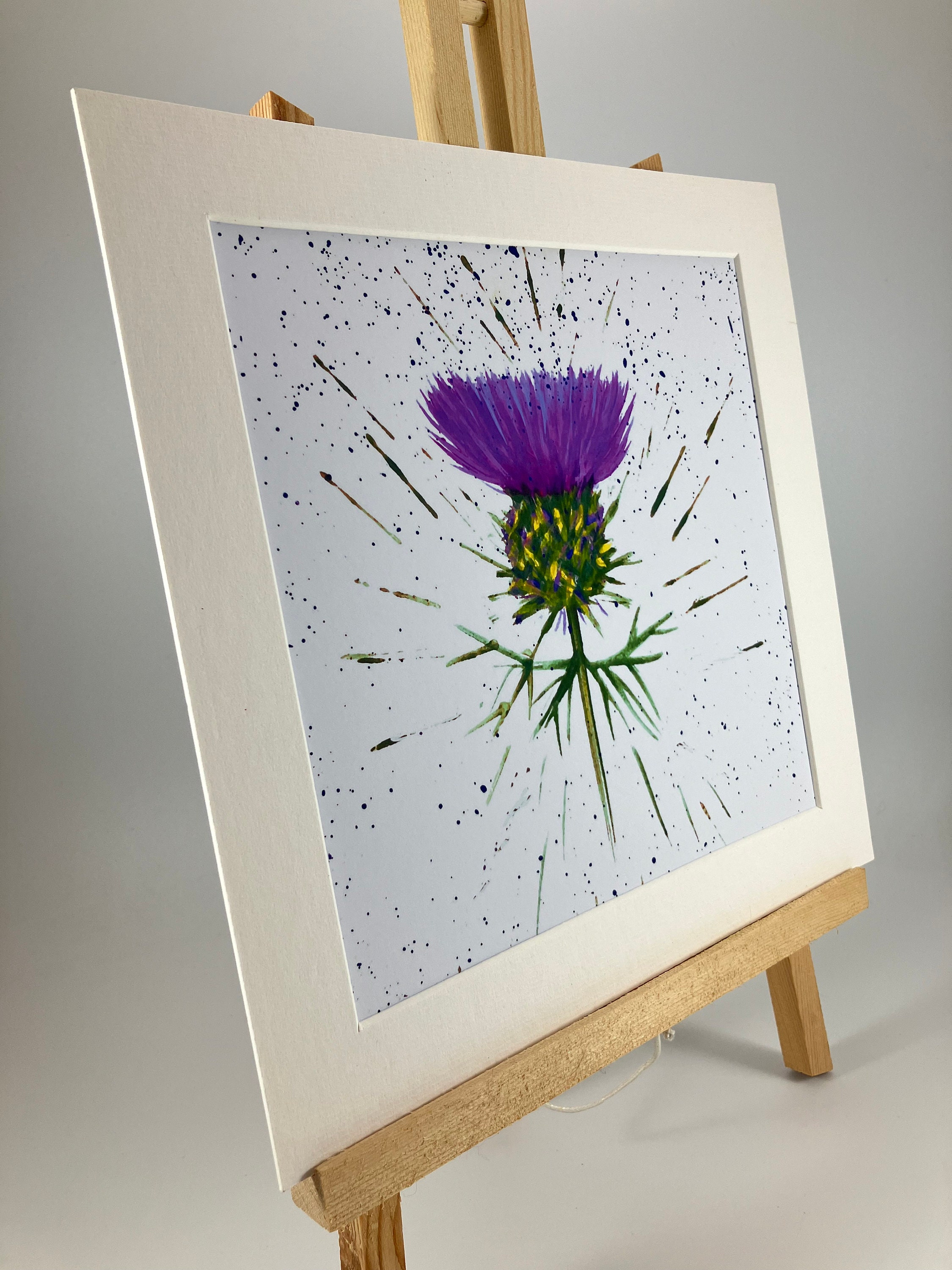 Scottish Thistle Art Print: Contemporary Acrylic Painting - Etsy