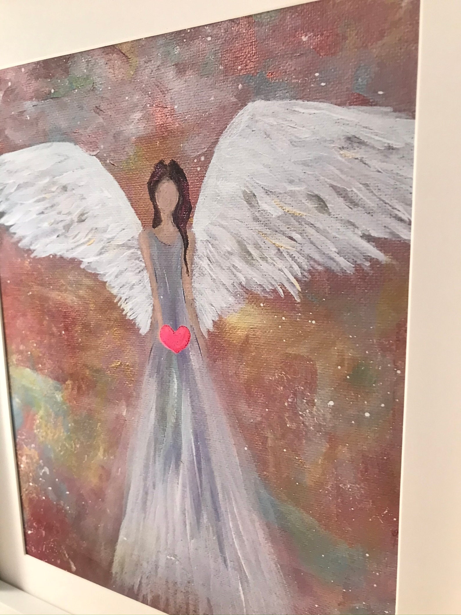 Angel art print Angel wings Guardian Angel art print Angel | Etsy
