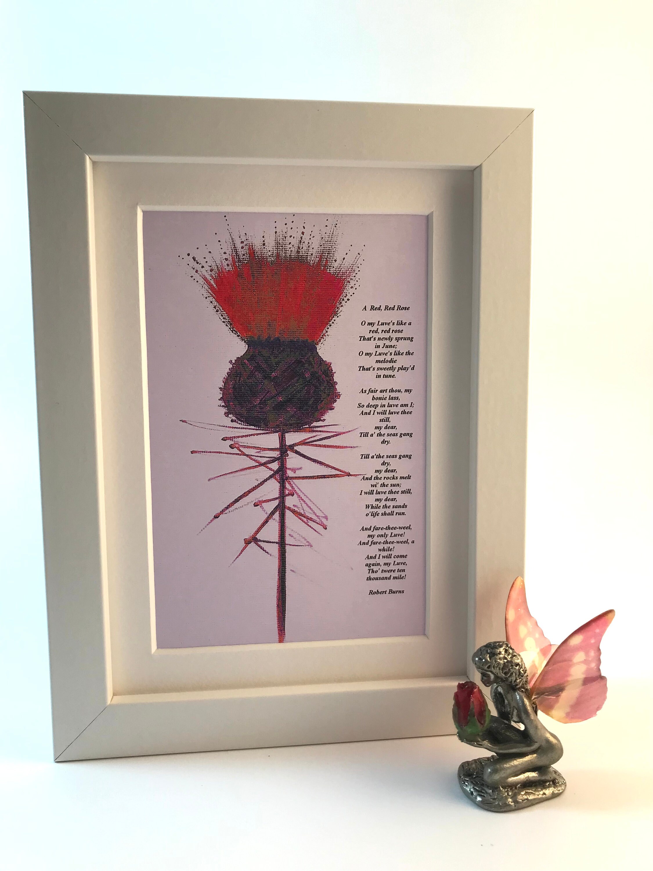 Scottish Thistle Framed Print Robert Burns Poem Scottish - Etsy UK