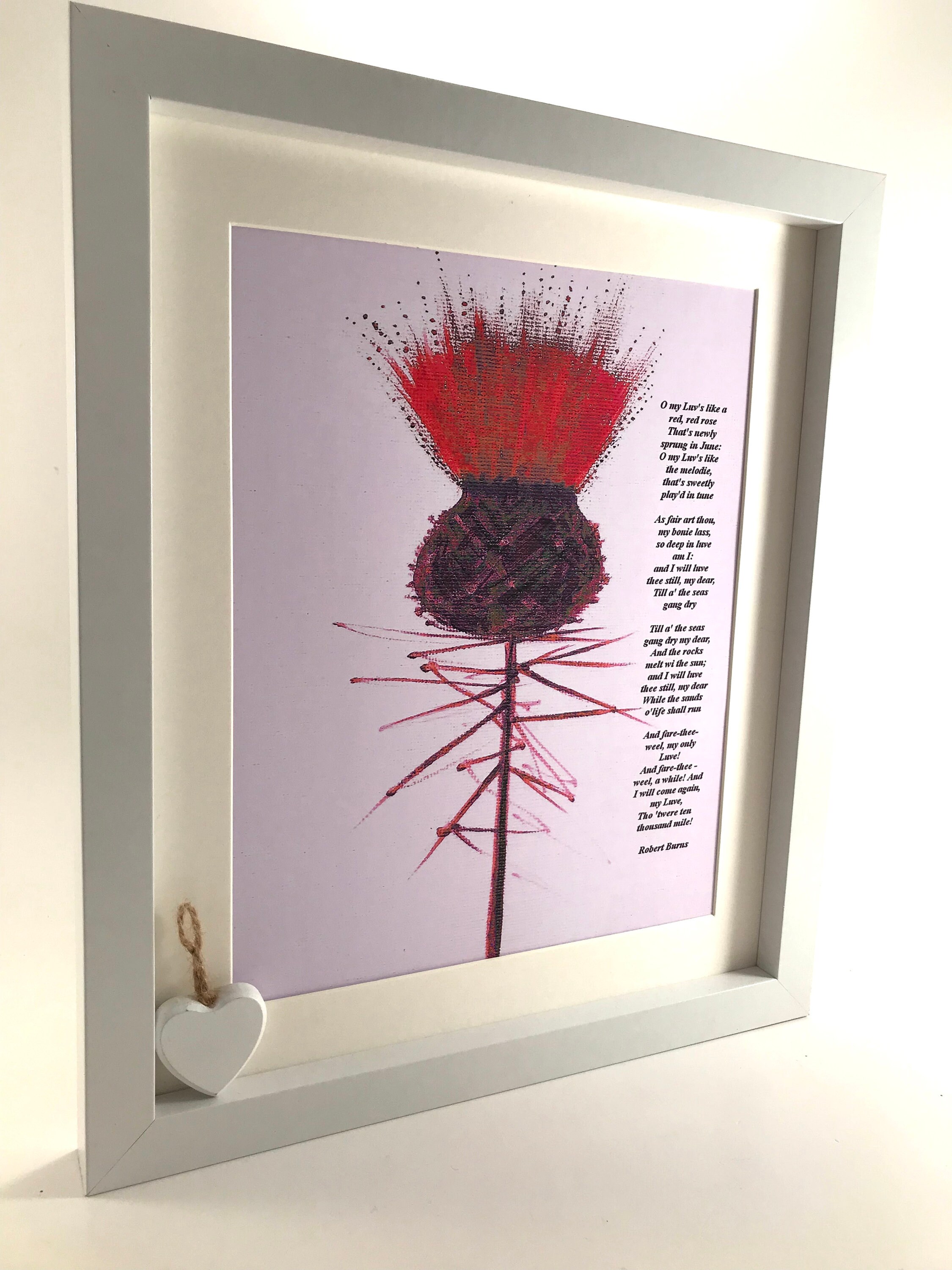 Scottish Thistle Print Scottish Thistle Robert Burns Poem | Etsy