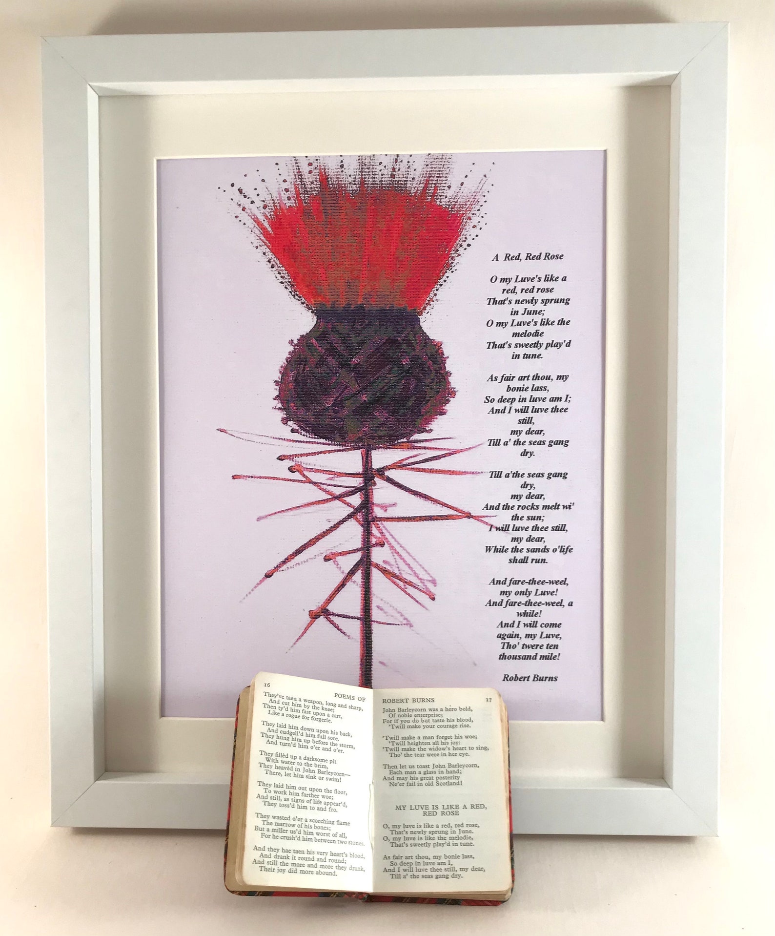 Scottish Thistle Print Scottish Thistle Robert Burns Poem - Etsy UK