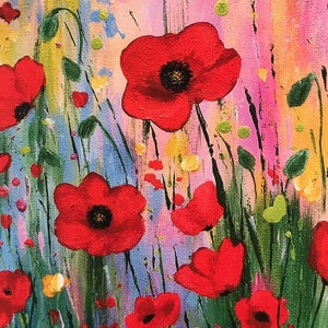 Poppies Print, Poppies Art, Poppy Picture, Abstract Print, Flower Print ...