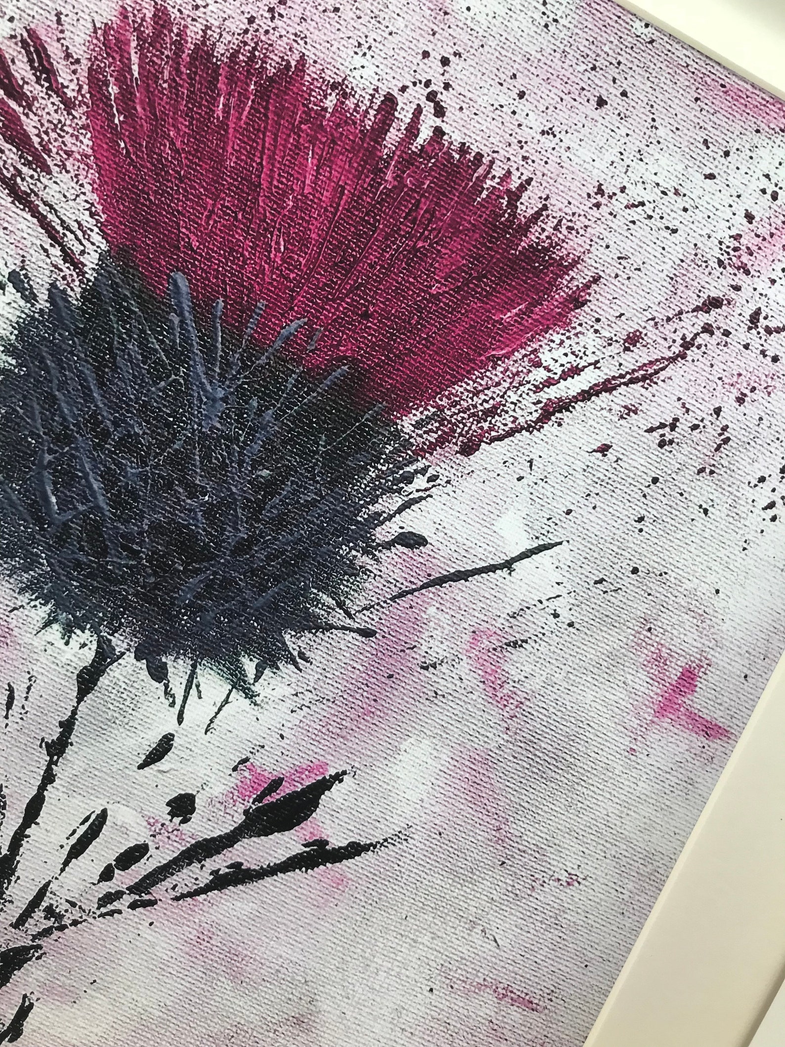 Scottish Thistle Art Print: Contemporary Abstract Painting - Etsy UK