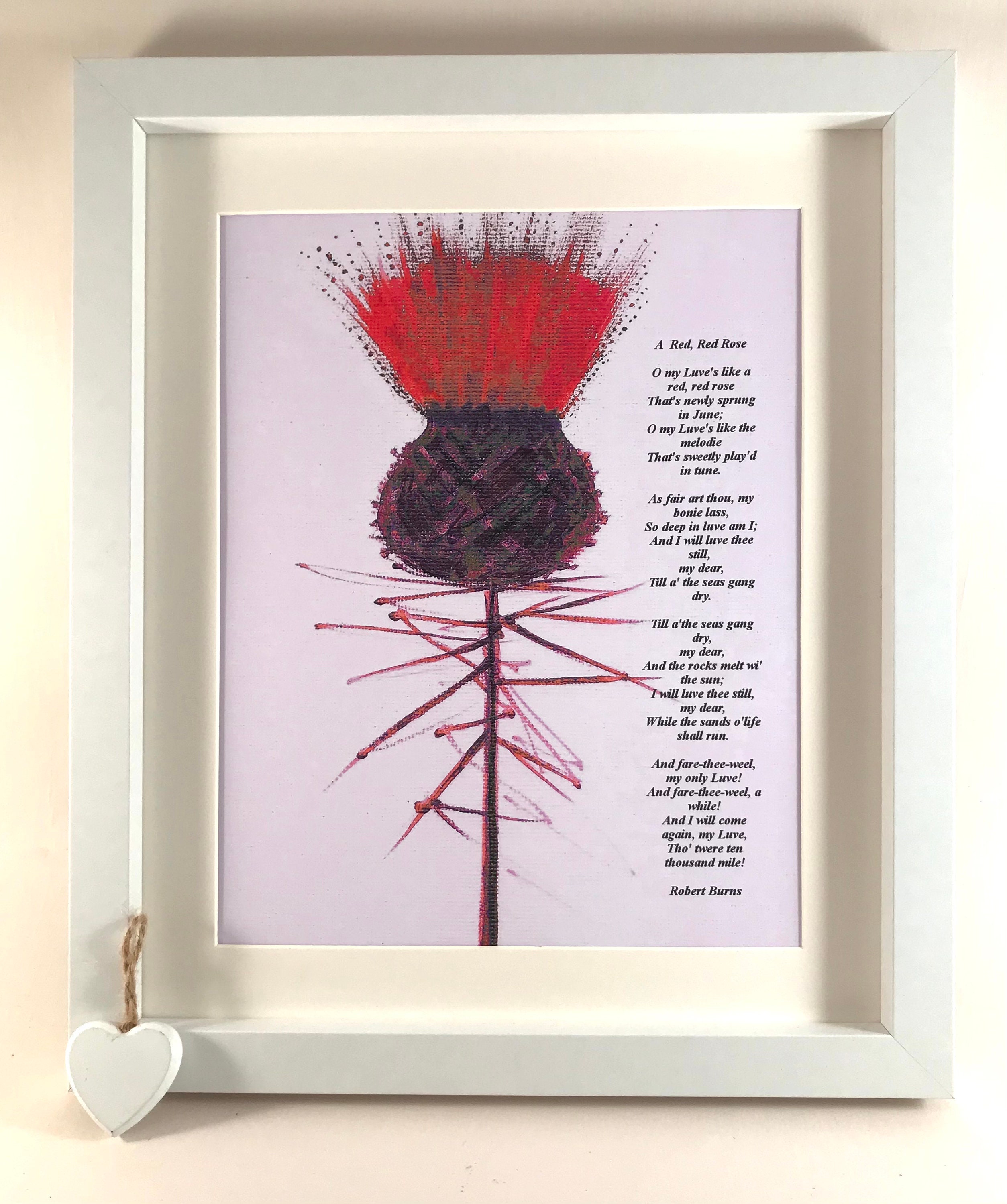 Scottish Thistle Print Scottish Thistle Robert Burns Poem - Etsy UK