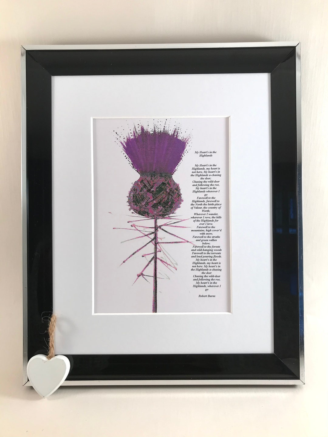 Scottish Thistle Art Print: Robert Burns Poem, Highland Home Decor - Etsy