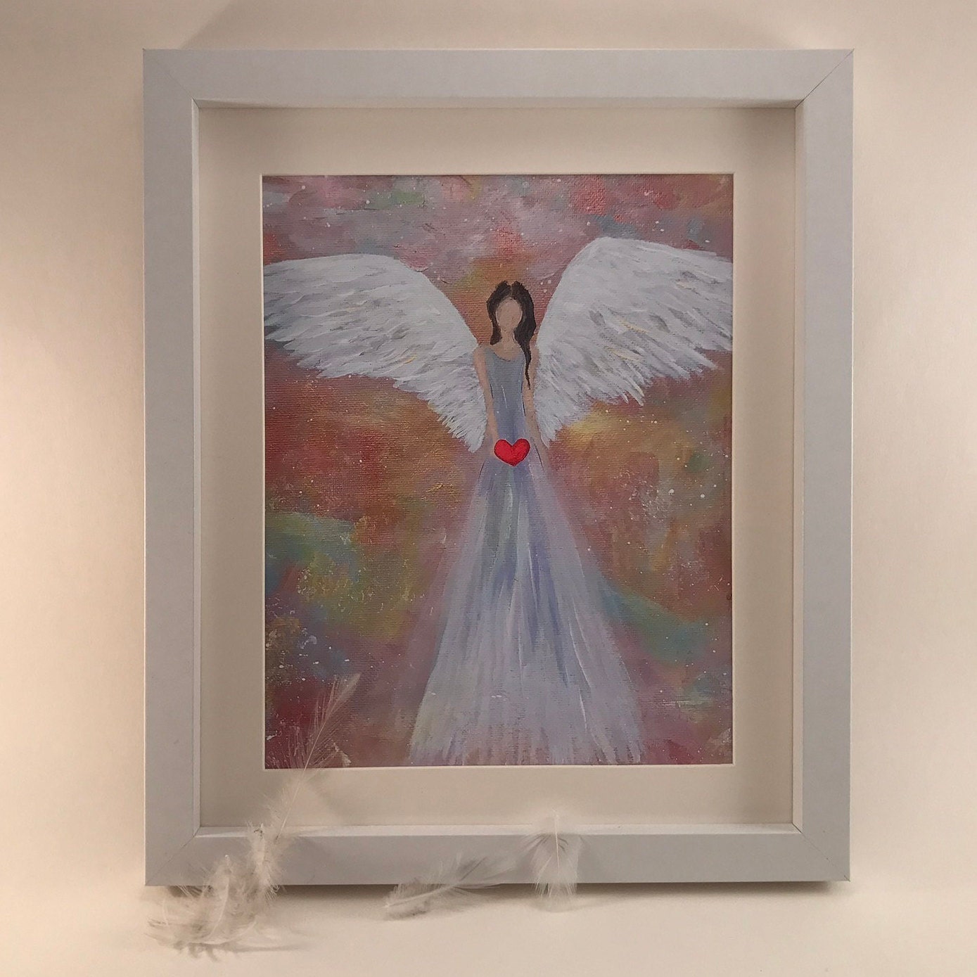 Angel art print Angel wings Guardian Angel art print Angel | Etsy