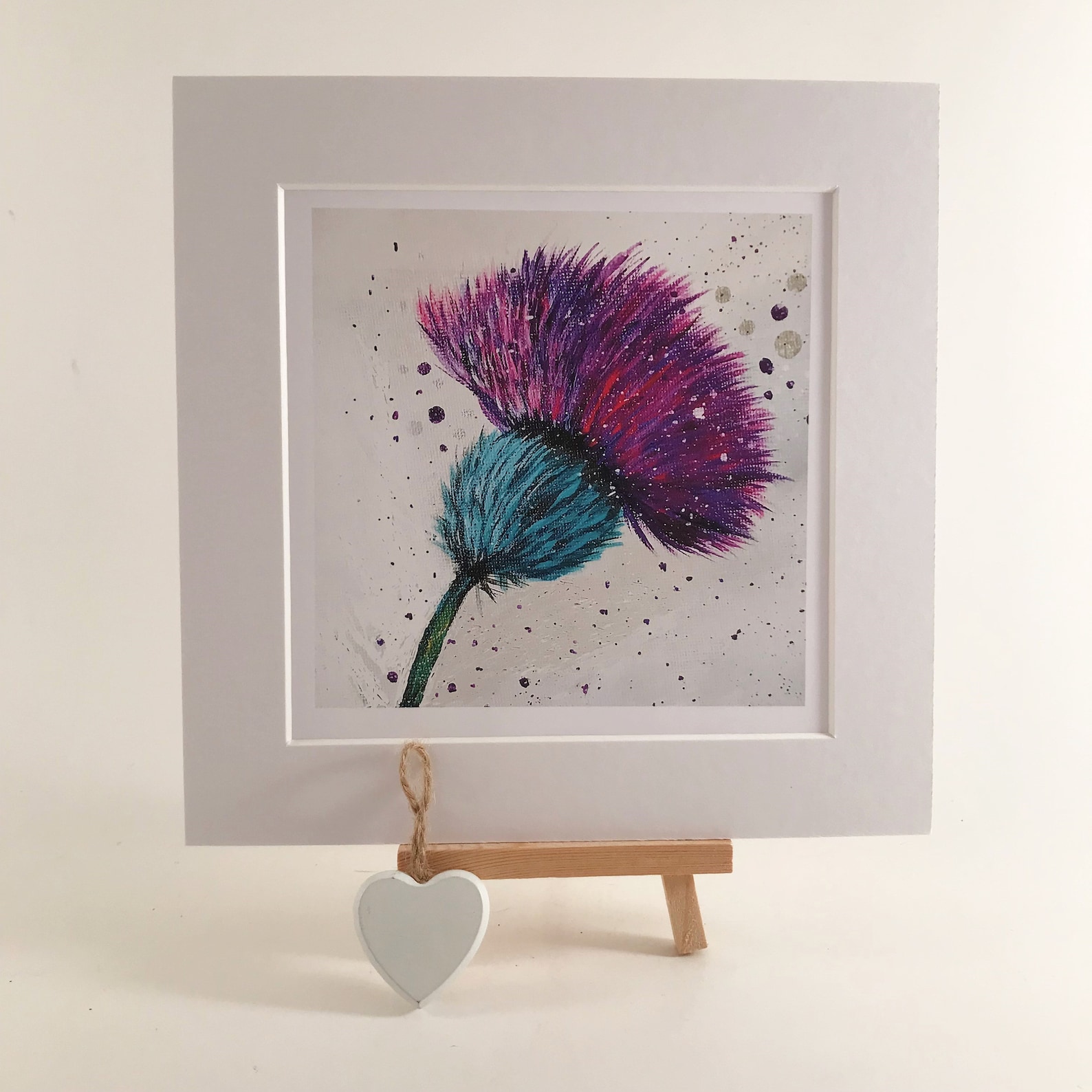 Scottish Thistle Art Print: Contemporary Acrylic Painting - Etsy UK
