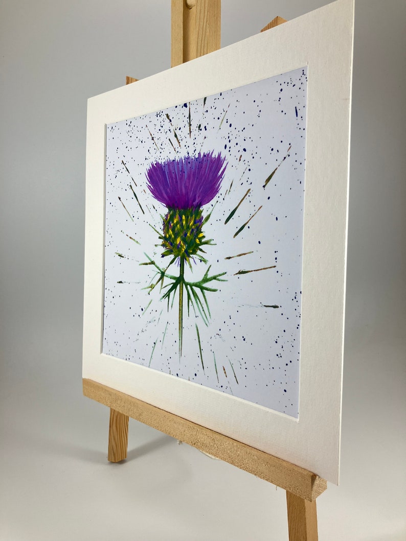 Scottish Thistle Art Print: Contemporary Acrylic Painting - Etsy