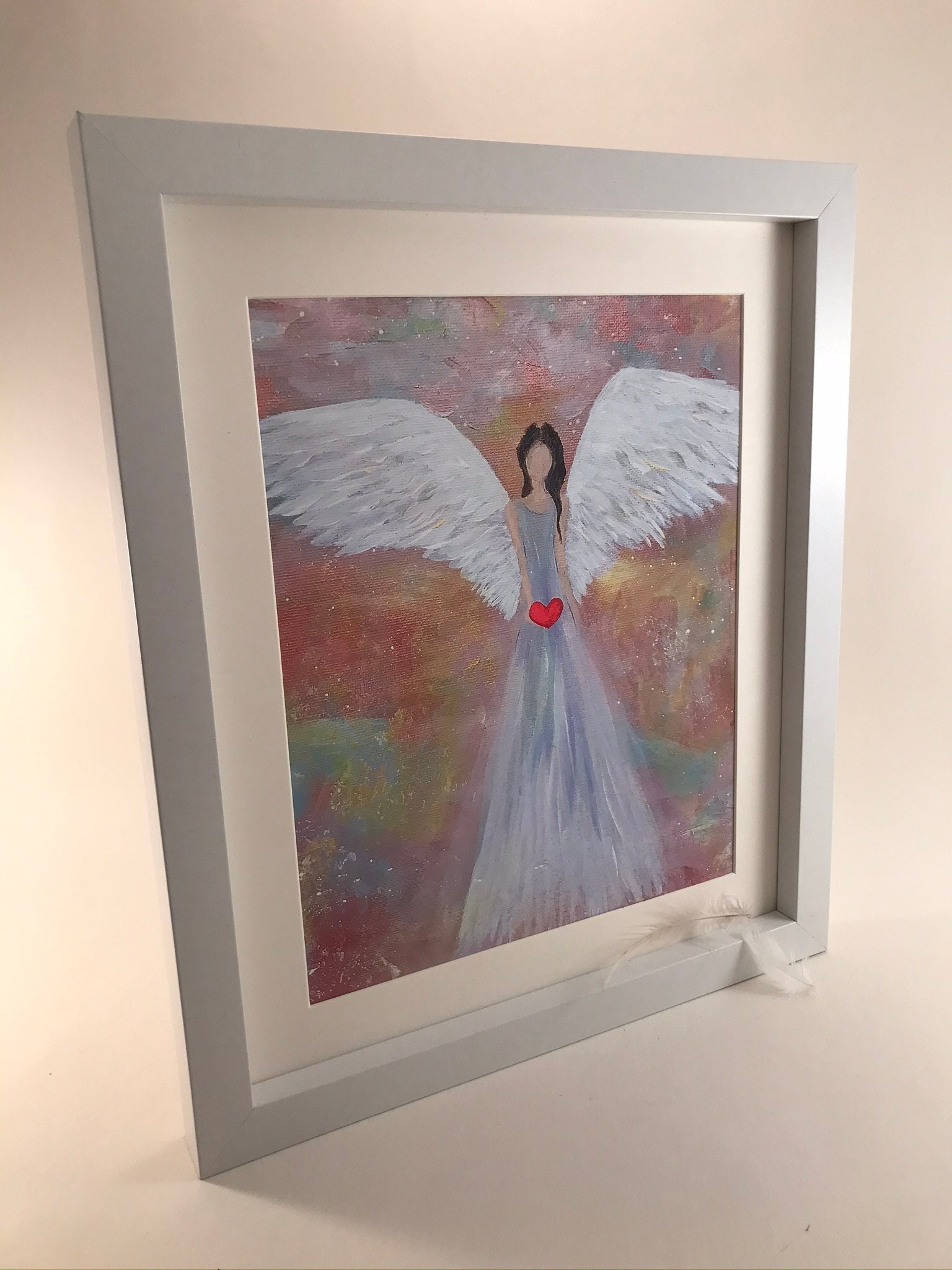 Angel art print Angel wings Guardian Angel art print Angel | Etsy
