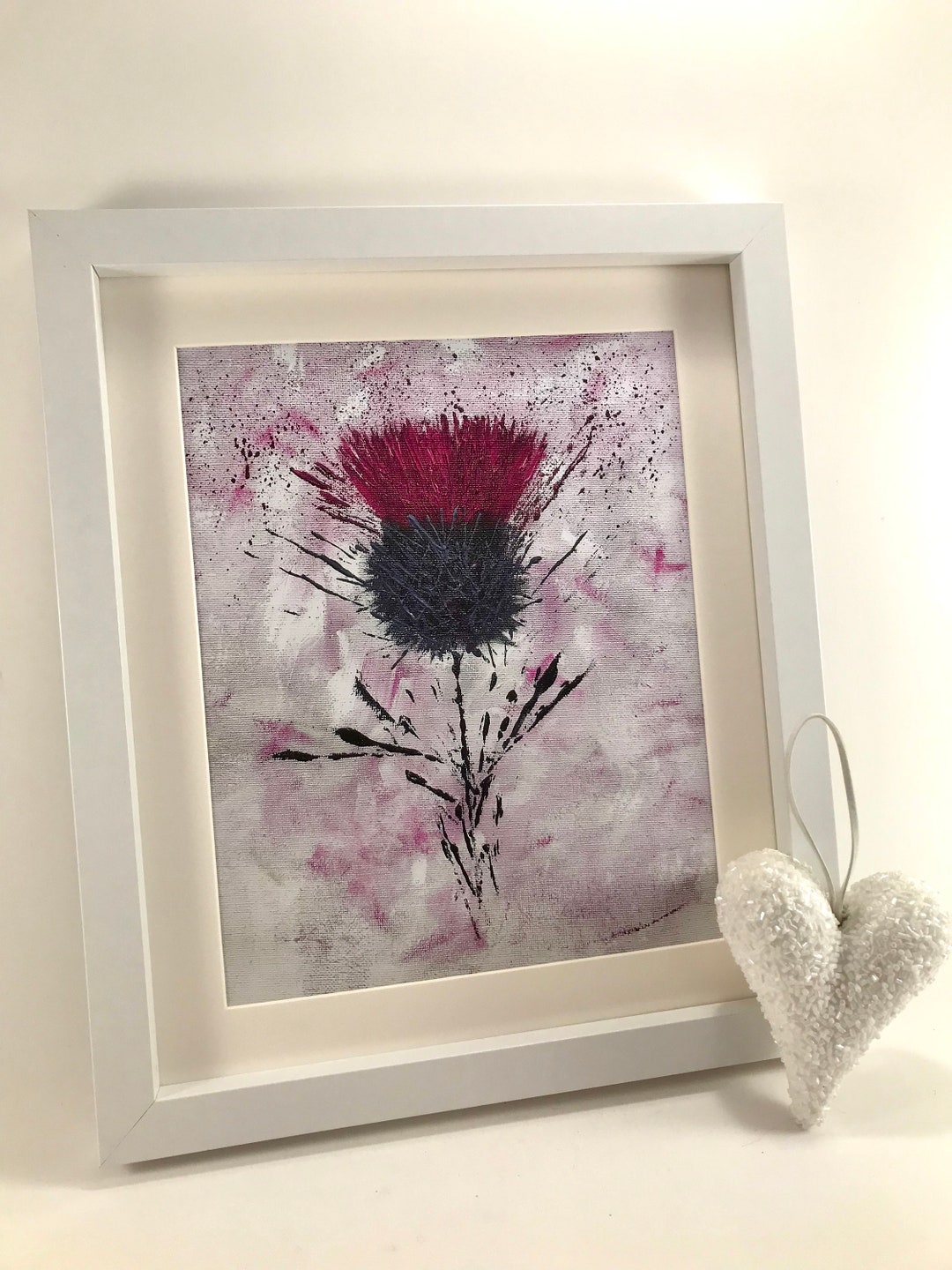 Scottish Thistle Art Print: Contemporary Abstract Painting - Etsy UK