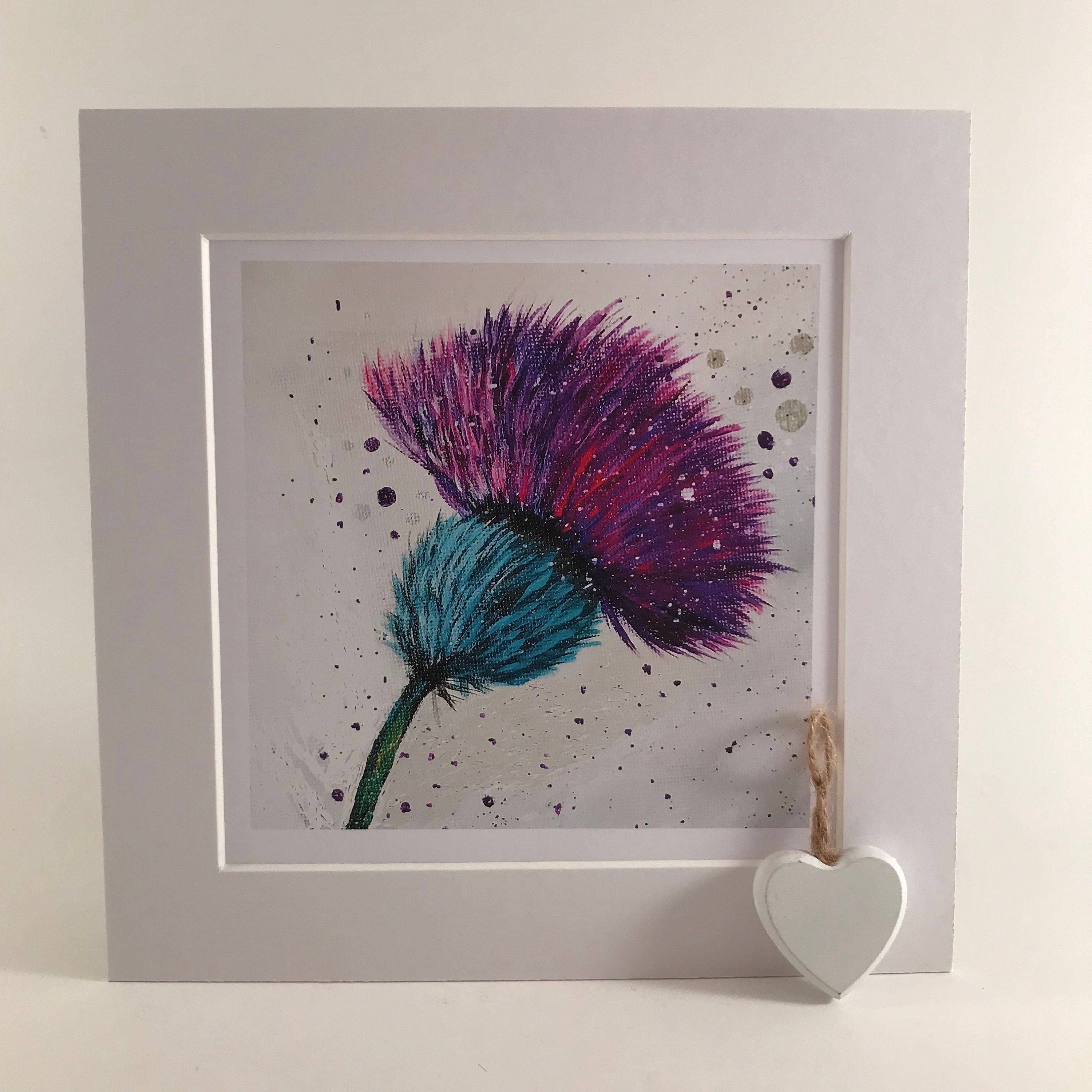 Scottish Thistle Art Print: Contemporary Acrylic Painting - Etsy UK