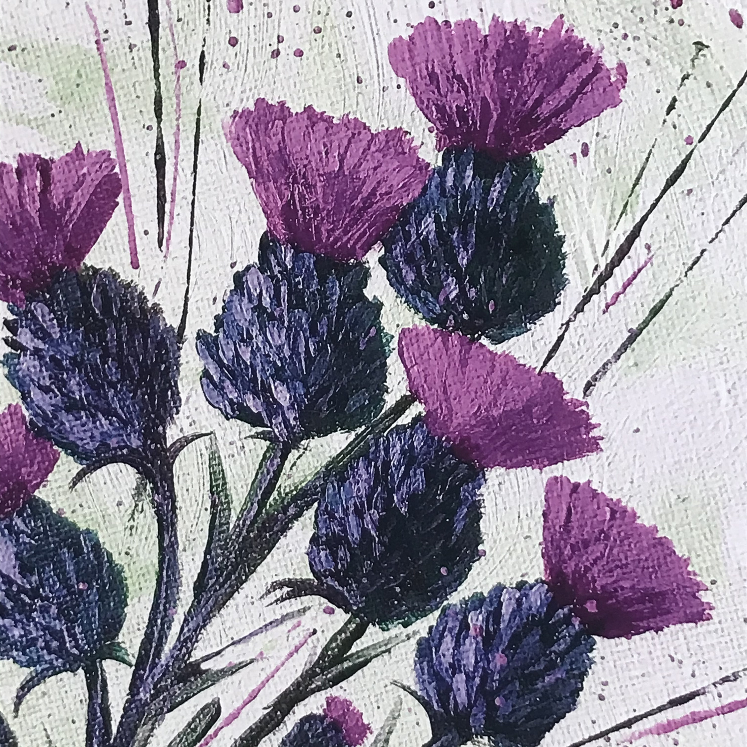 Scottish thistle art print Contemporary Scottish thistle wall | Etsy