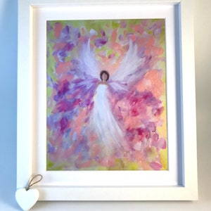 Angel Art Print, Angel Wings, Guardian Angel Art Print, Angel Gift ...