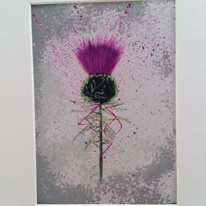 Thistle Print- Scottish Thistle Print - Scottish Home Decor - Scottish ...