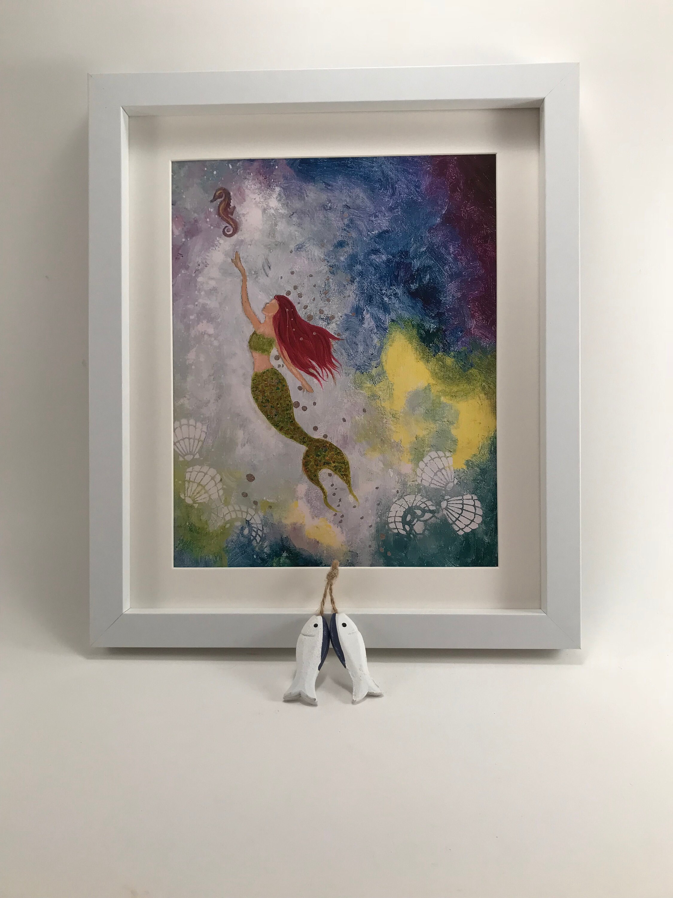 Mermaid Print mermaid Painting Home Decor Ocean Acrylic | Etsy