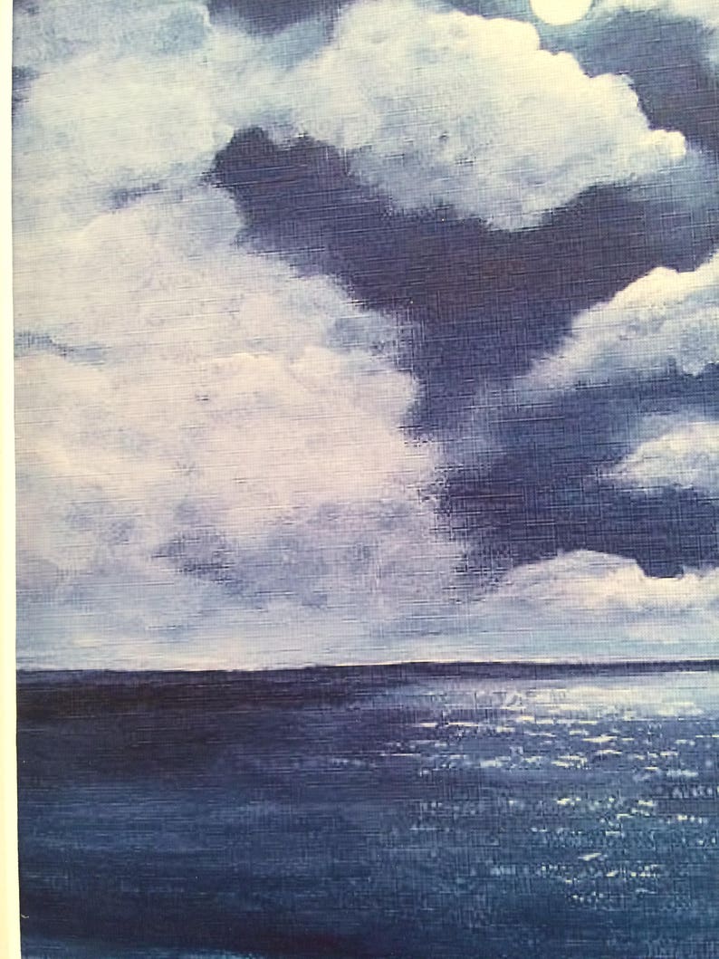 Moonlight Art Print Moonlight Painting Moonlight Wall Art - Etsy