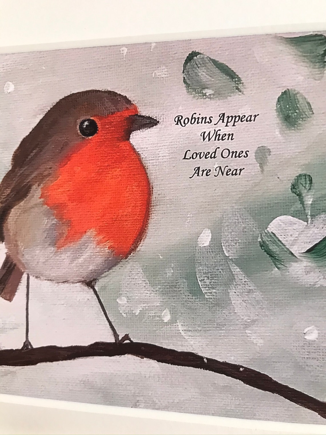 Robin print in frame Robins Appear When Loved Ones Are Near | Etsy