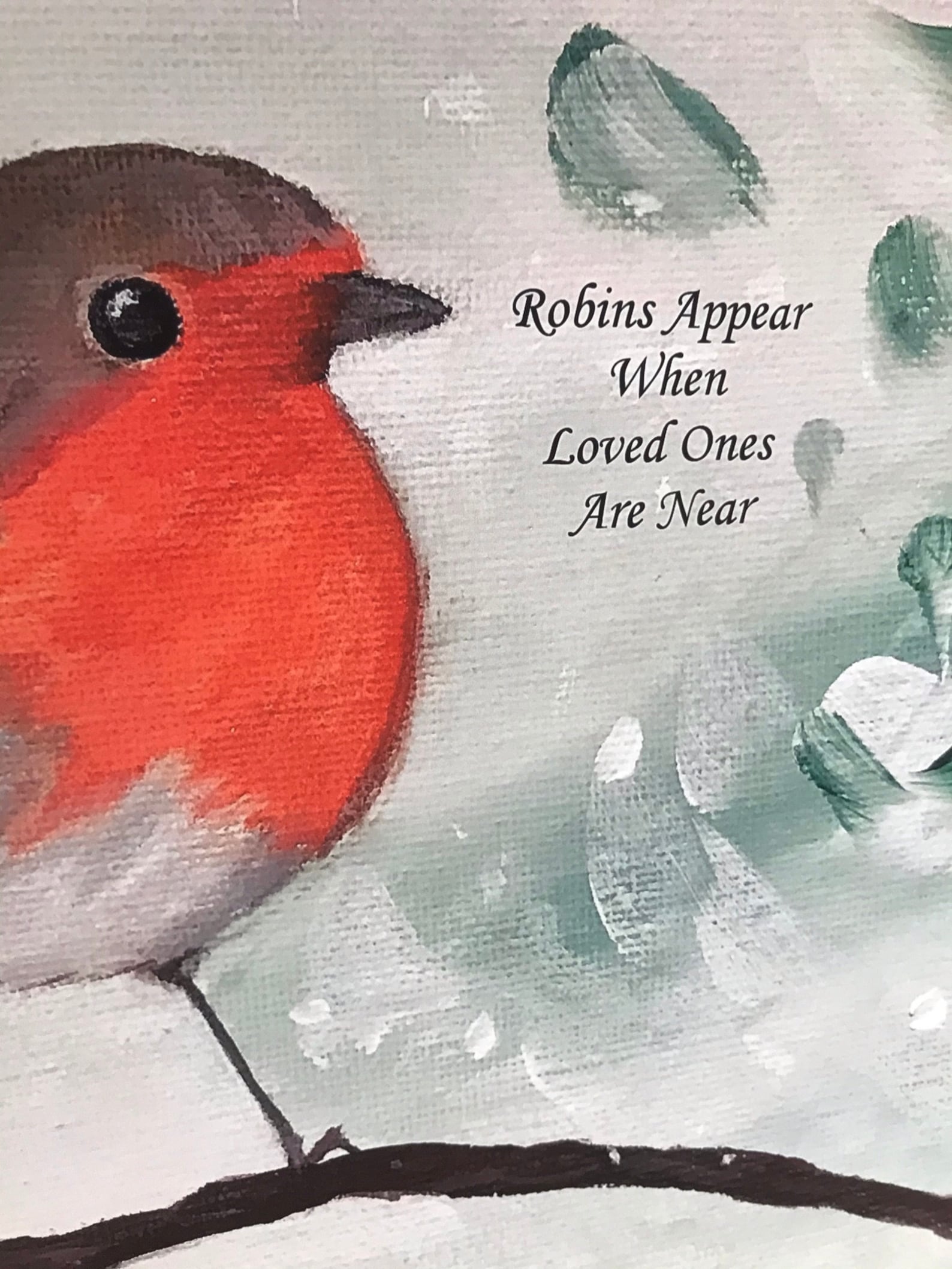 Robins Appear When Loved Ones Are Near Print Robin Art Print | Etsy UK