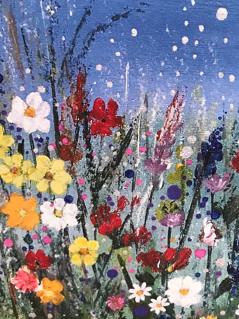 Wildflowers art Wildflowers art prints Flowers art | Etsy