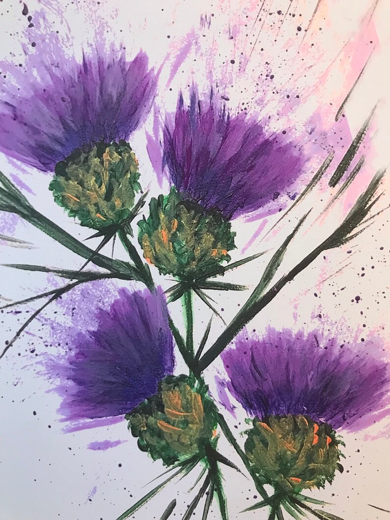 Scottish Thistle Art Scottish Gift Scotland Scottish - Etsy