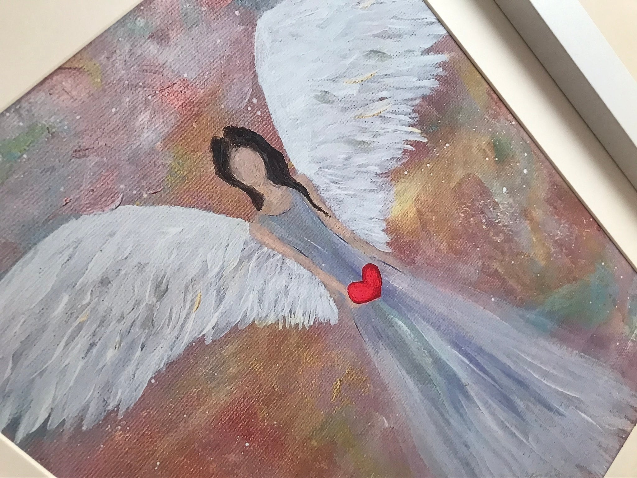 Angel art print Angel wings Guardian Angel art print Angel | Etsy