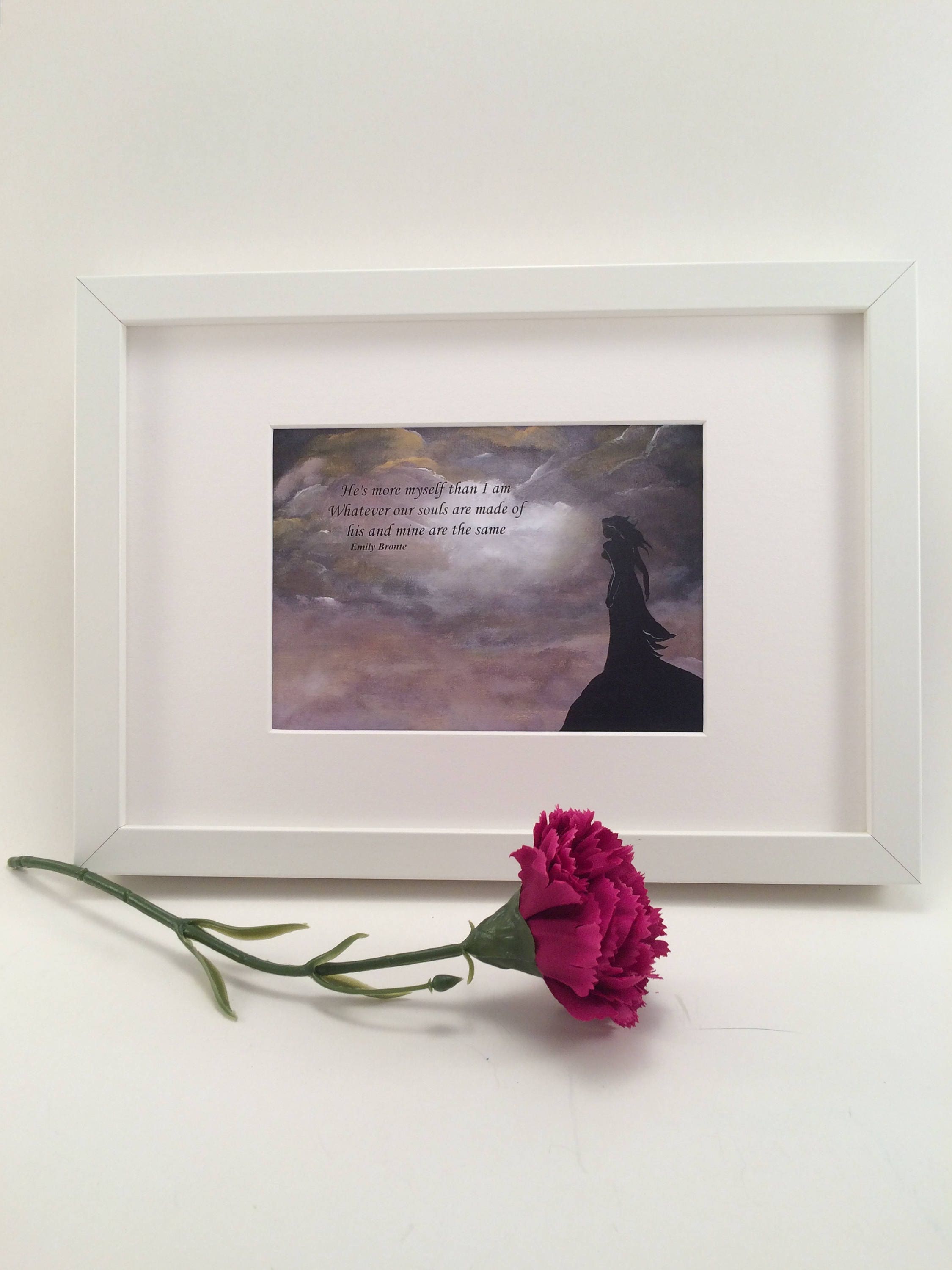 Wuthering Heights Print Emily Bronte Quote Book Lover Gift - Etsy UK