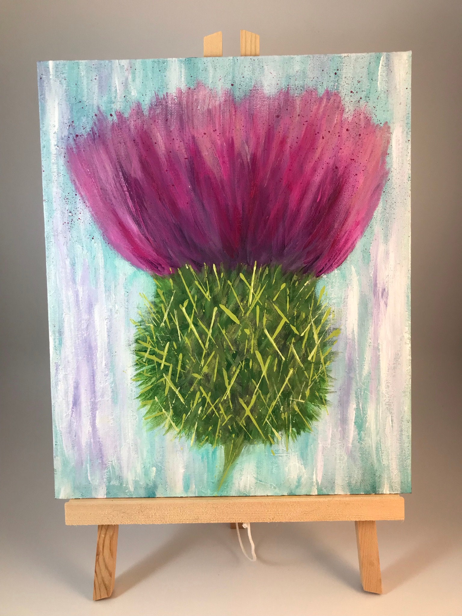 Scottish Thistle Painting