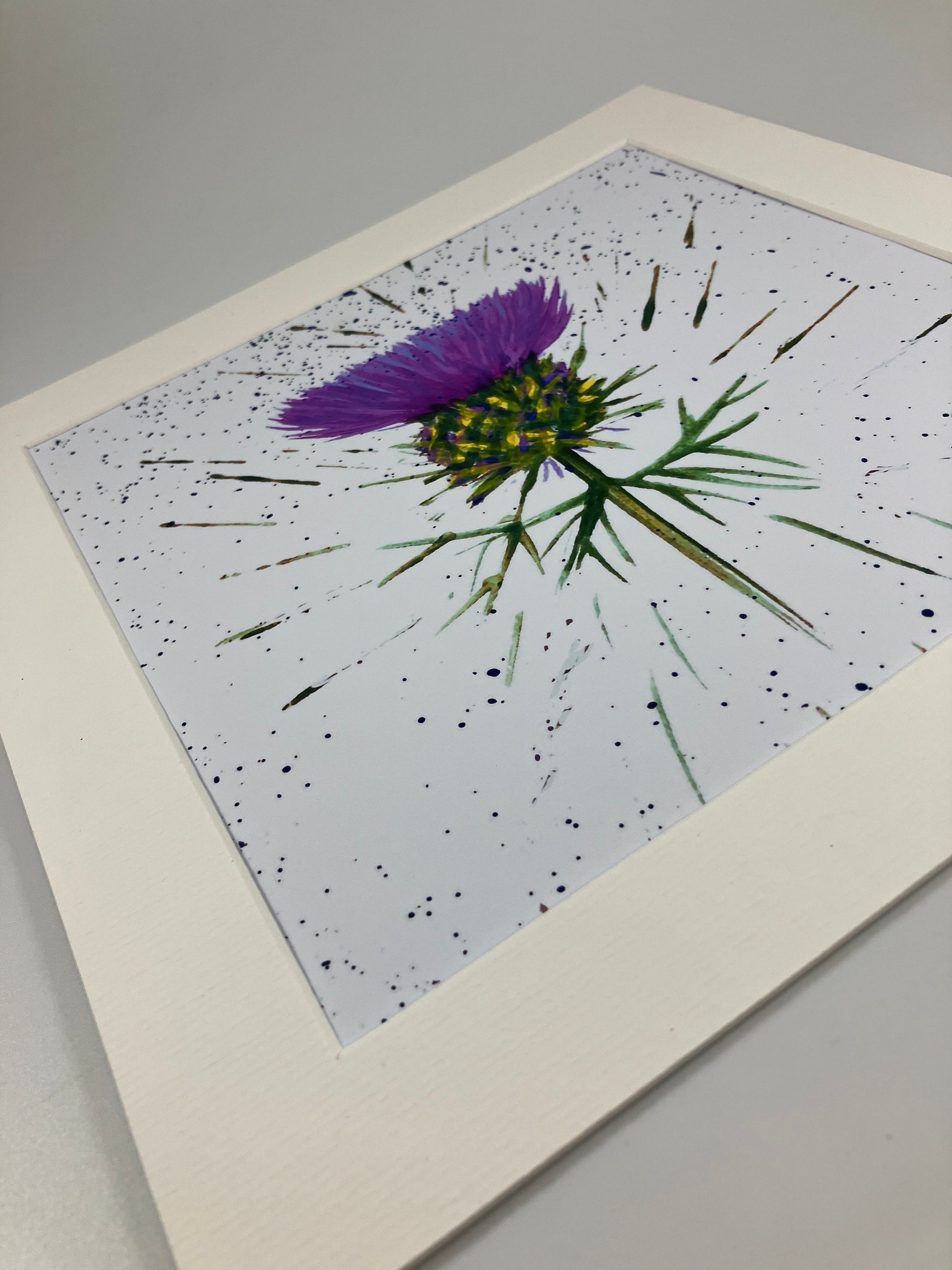 Scottish Thistle Art Print: Contemporary Acrylic Painting - Etsy