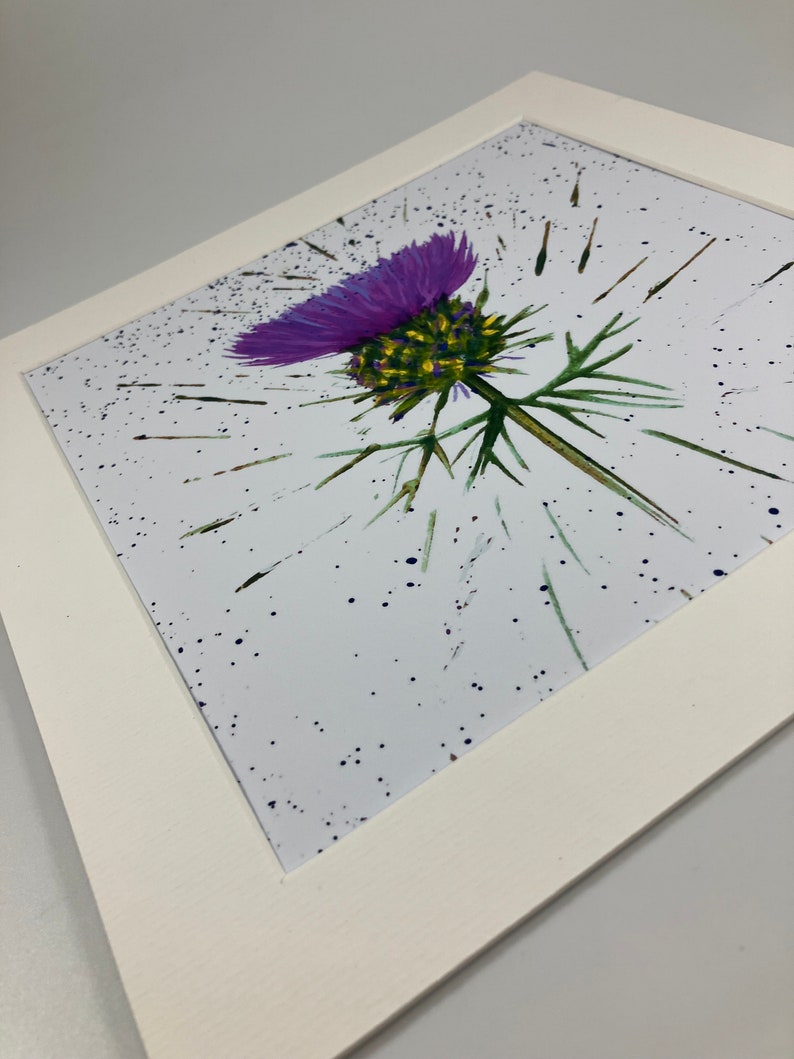 Scottish Thistle Art Print: Contemporary Acrylic Painting - Etsy