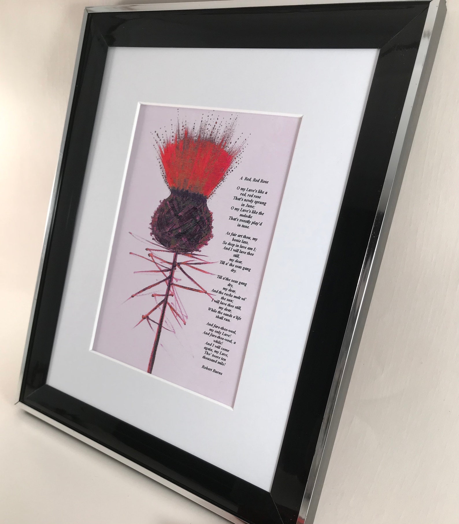 Scottish Thistle Print Scottish Thistle Robert Burns Poem - Etsy UK