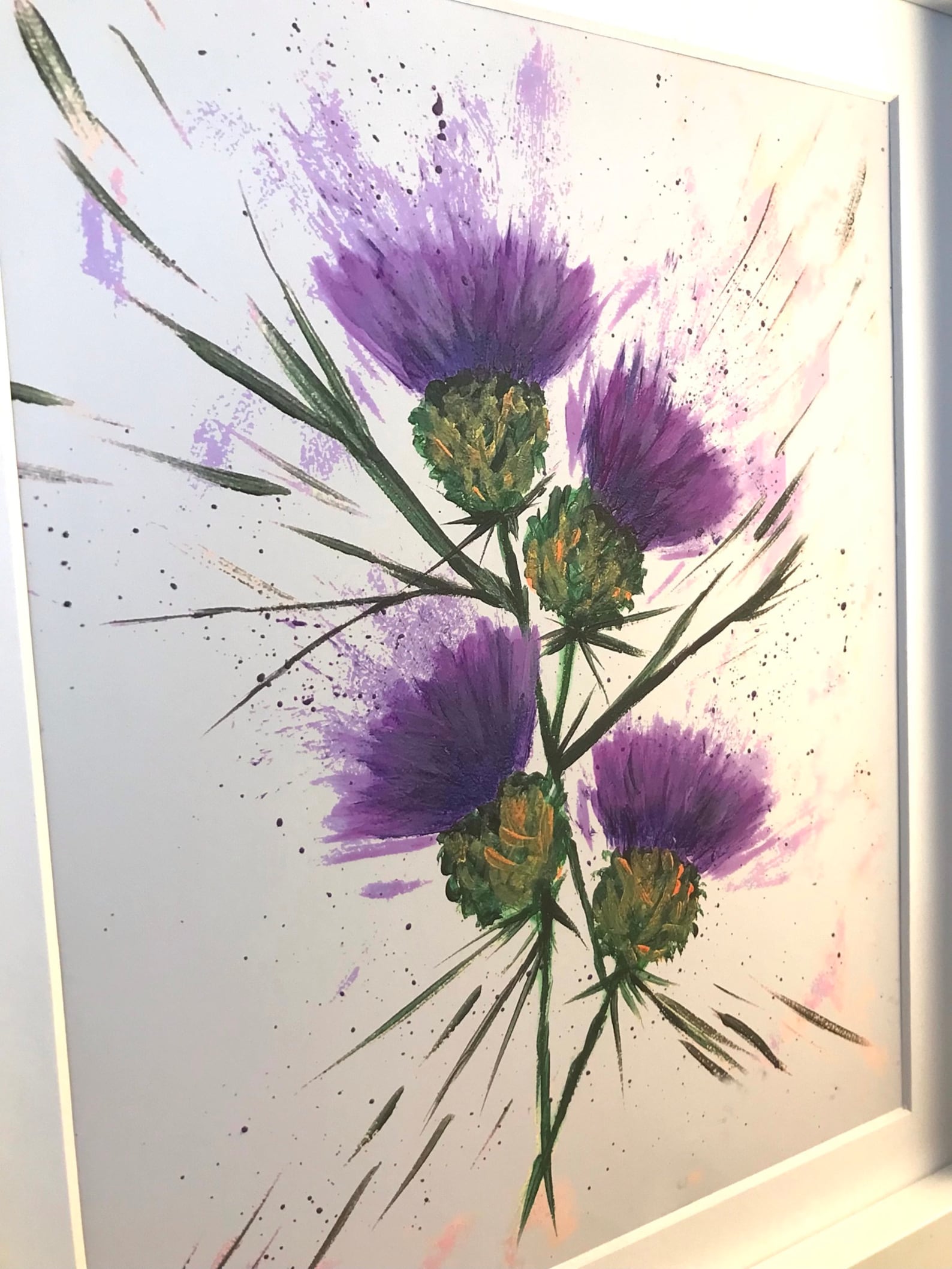 Scottish Thistle Art Print: Abstract Scotland Emblem - Etsy UK