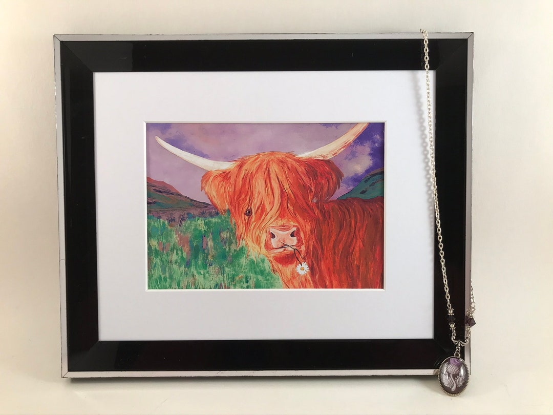 Highland Cow Print - Highland Cow Art - Highland Cow Painting ...