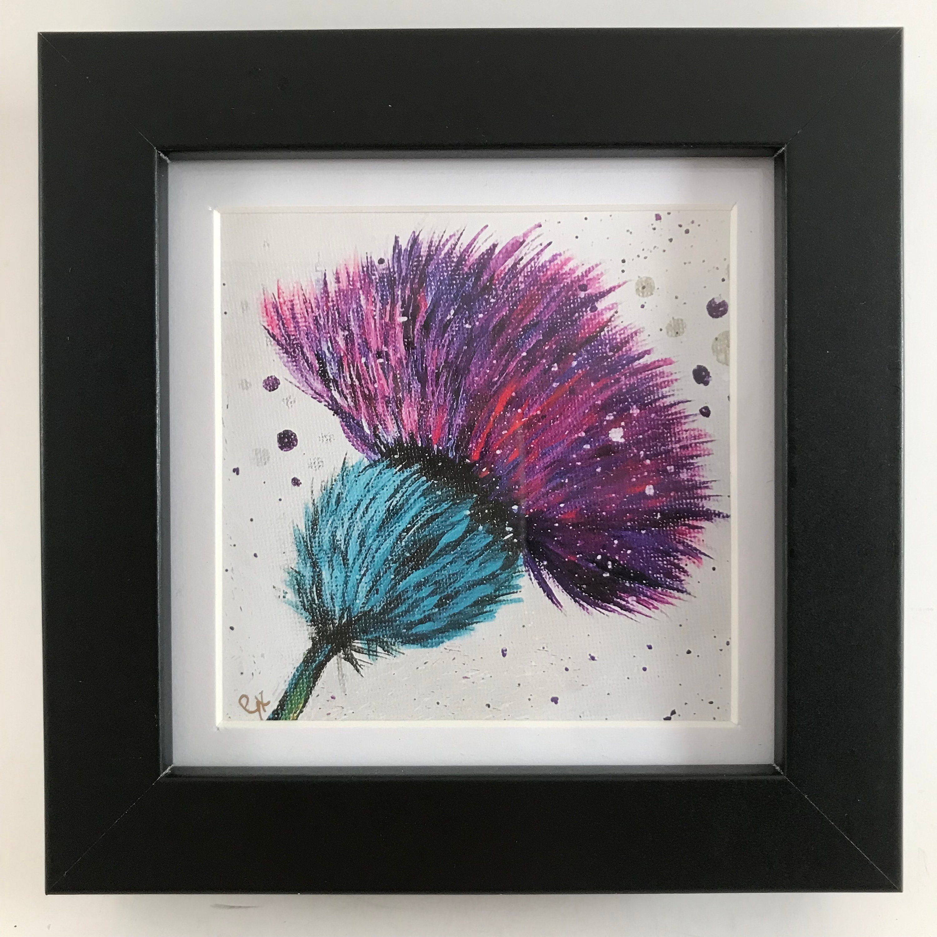 Scottish Thistle Art Print: Contemporary Acrylic Painting - Etsy UK