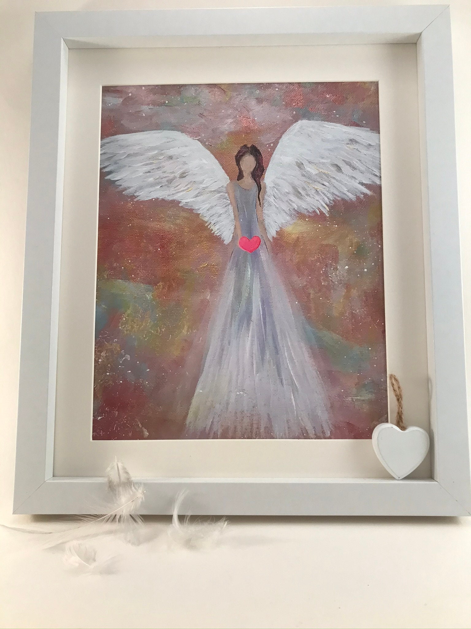 Angel art print Angel wings Guardian Angel art print Angel | Etsy