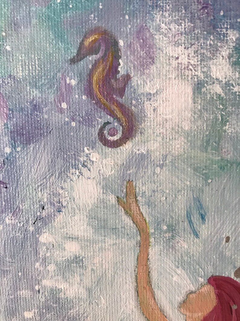 Mermaid Print ,mermaid Painting, Home Decor, Ocean, Acrylic Mermaid ...