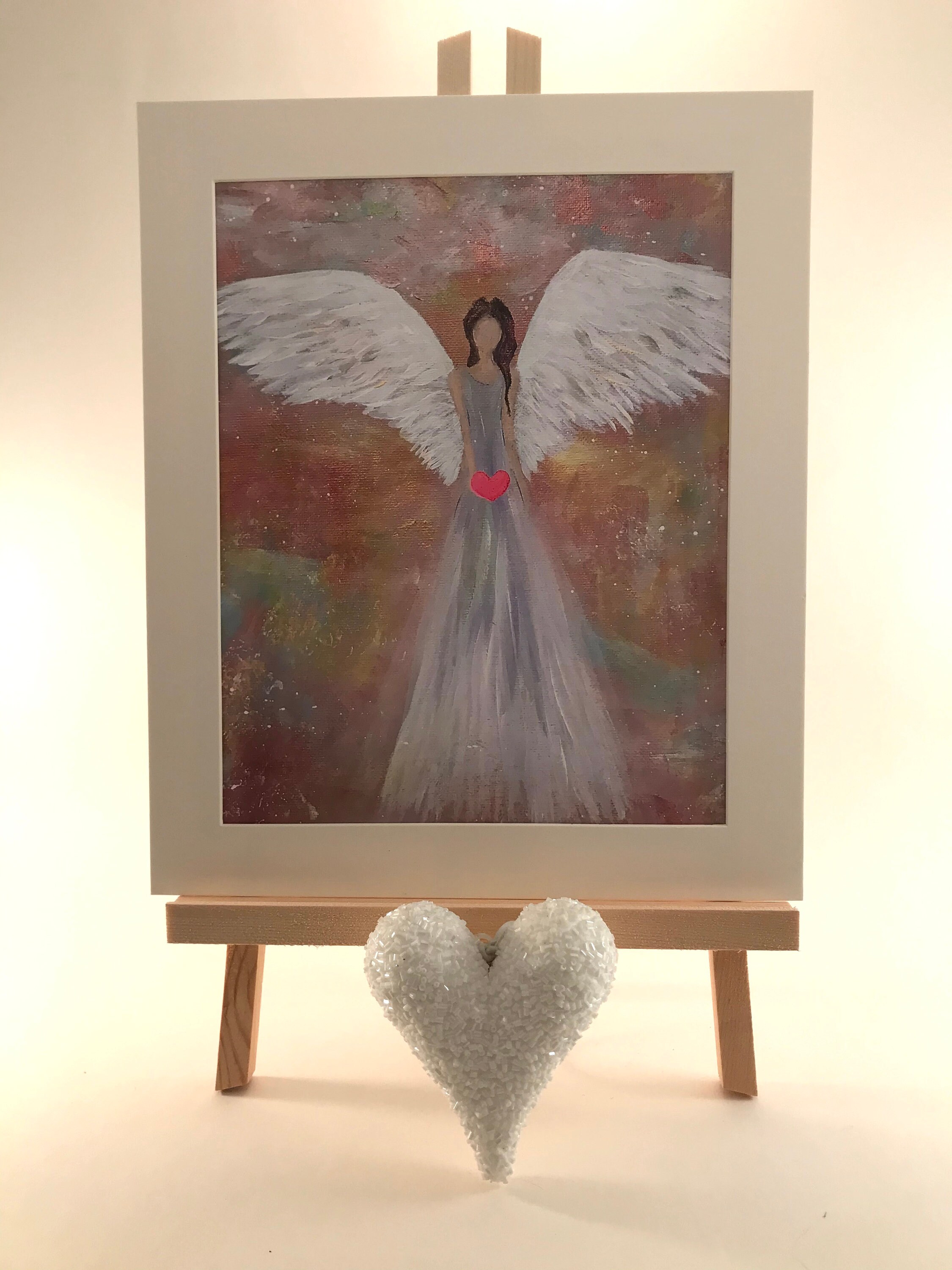 Angel art print Angel wings Guardian Angel art print Angel | Etsy