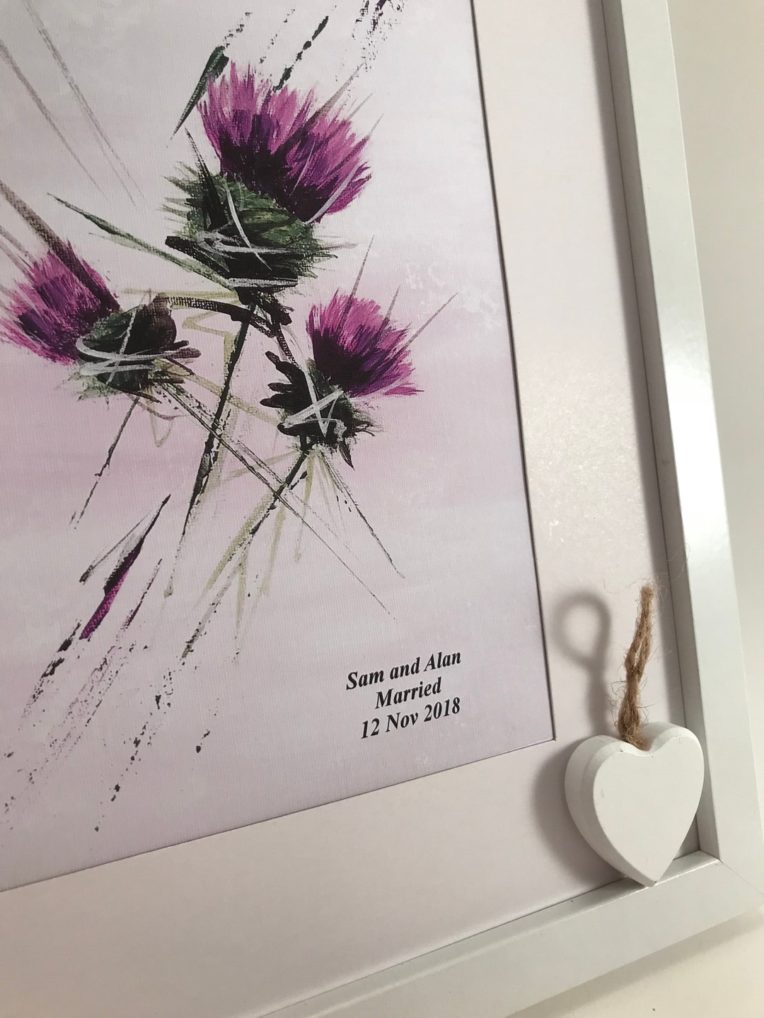 Scottish Thistle Personalised Print, Scottish Thistle Art Gift for ...