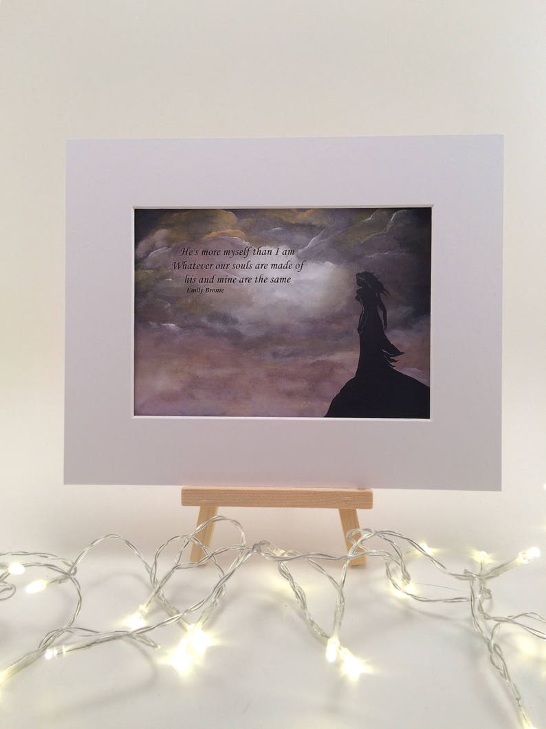 Wuthering Heights Print Emily Bronte Quote Book Lover Gift - Etsy UK