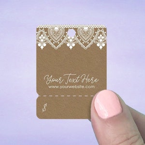 Kraft & White Lace Personalized Tear off Hang Tags, D00085-03 - Etsy